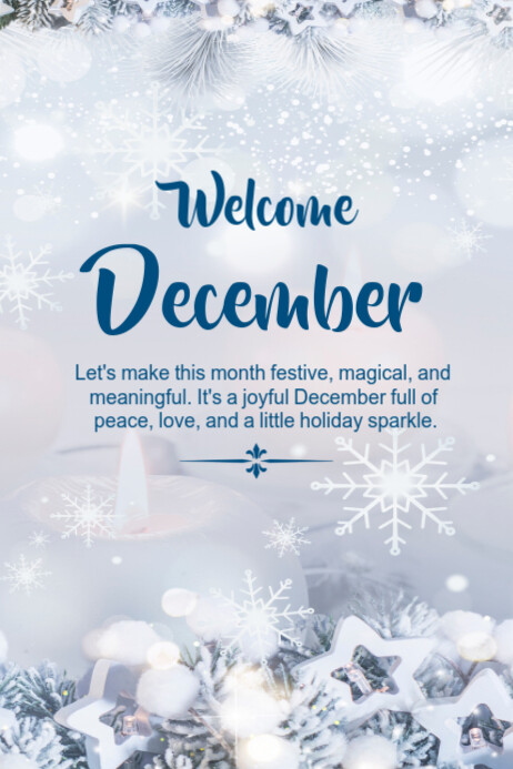 Welcome December template 2024 | PosterMyWall