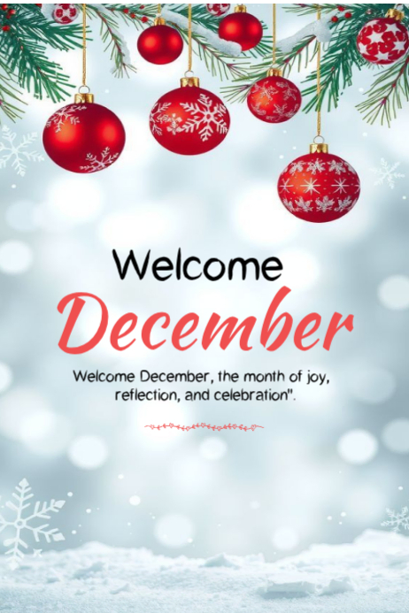 Welcome December template 2025 | PosterMyWall