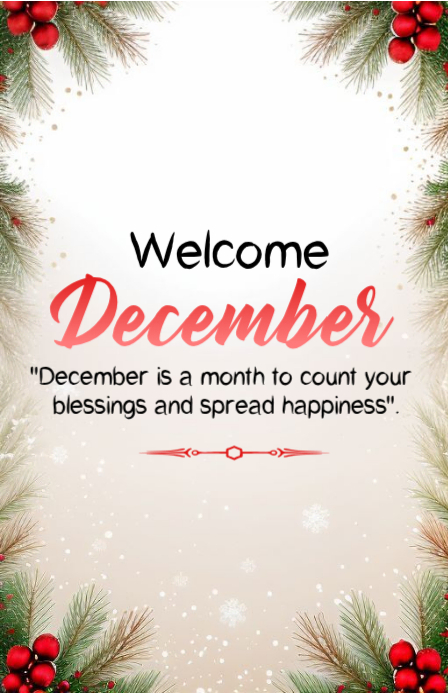 Welcome December template 2025 | PosterMyWall