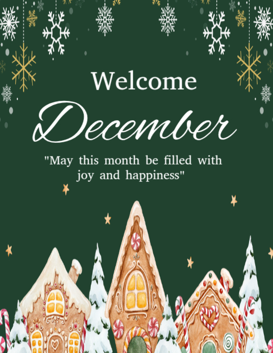 Welcome December template 2025 | PosterMyWall