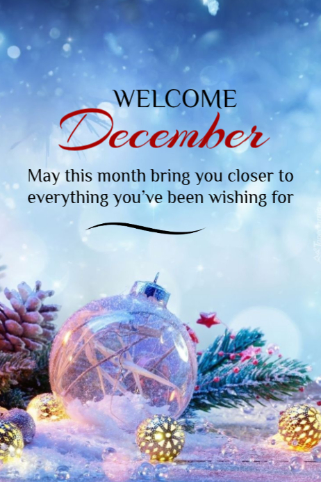 Welcome December Template 2025 | PosterMyWall