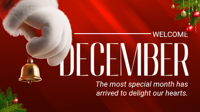 Welcome December youtube thumbnail Template | PosterMyWall