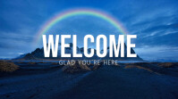 Welcome Poster BLUE Template | PosterMyWall