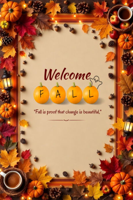 Welcome Fall template 2025 | PosterMyWall