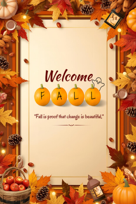 Welcome Fall template 2025 | PosterMyWall