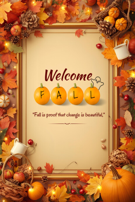 Welcome Fall template 2025 | PosterMyWall