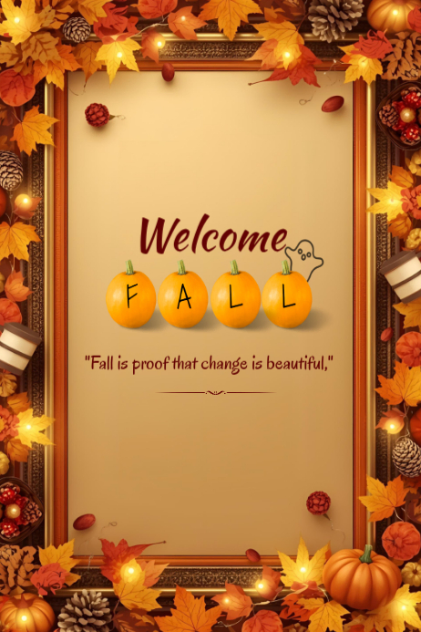 Fall Welcome Banner 4' X 6' Template | PosterMyWall
