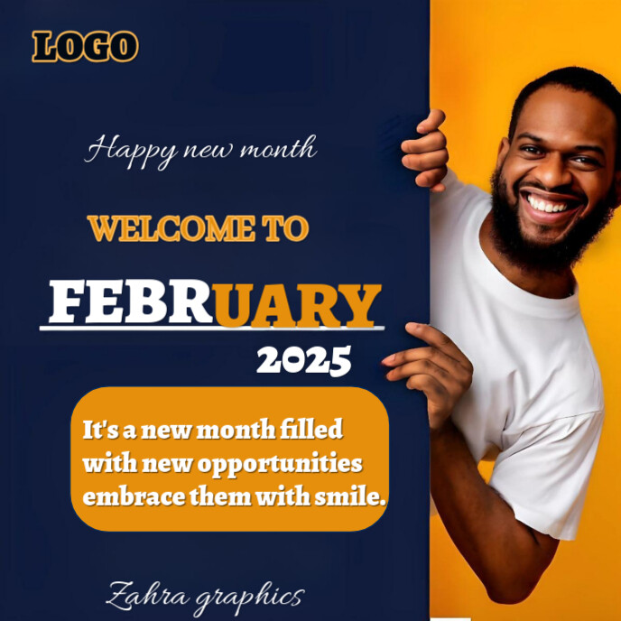 Welcome February 2025 Template | PosterMyWall