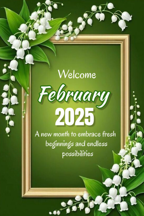 Welcome February 2025 Template | PosterMyWall