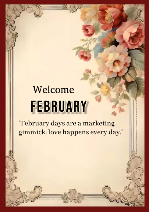 welcome February Template | PosterMyWall