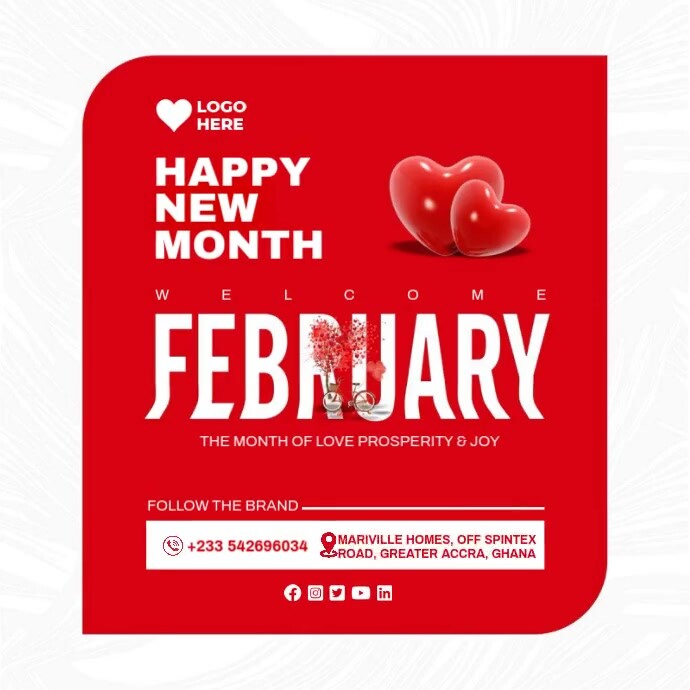 Welcome February Template | PosterMyWall