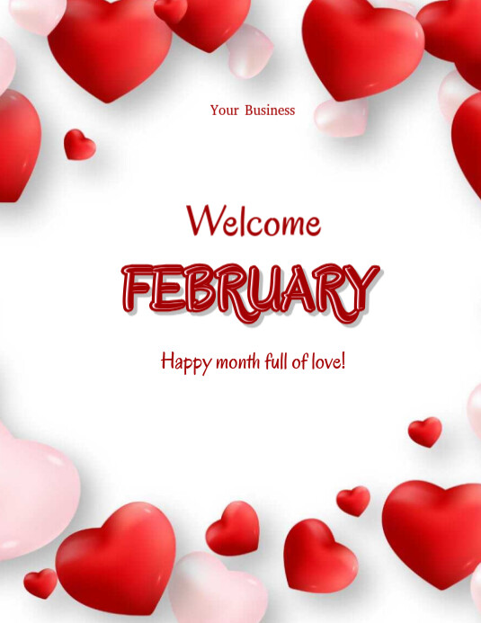 Welcome February Flyer Template 2025 | PosterMyWall