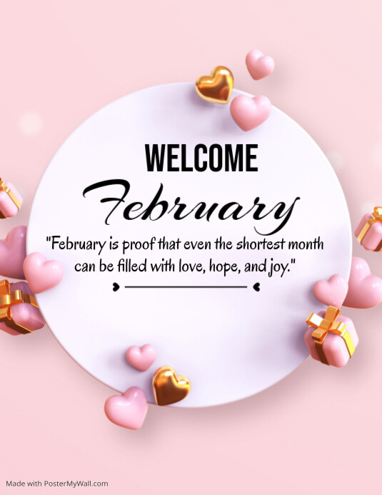 Welcome February Flyer Template 2025 | PosterMyWall