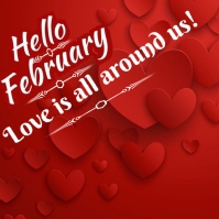 Welcome February Instagram post 2023 Template | PosterMyWall