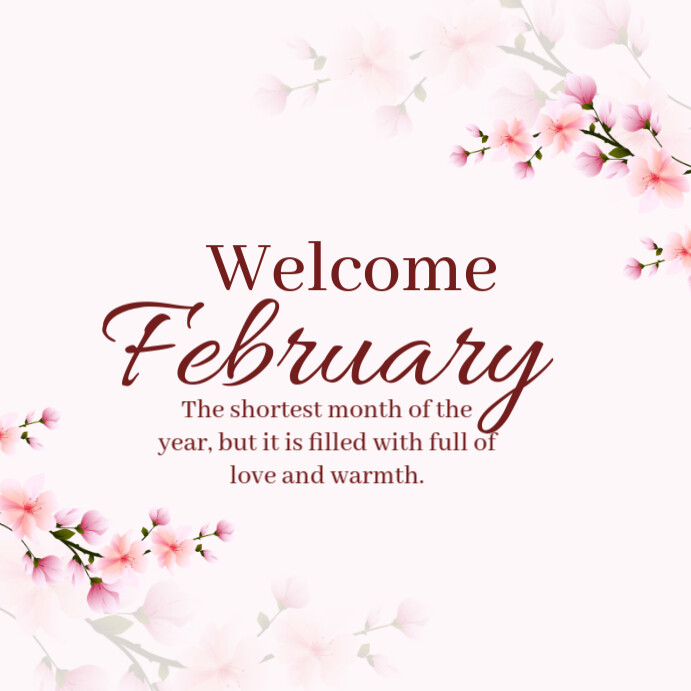 Welcome February Instagram post Template | PosterMyWall