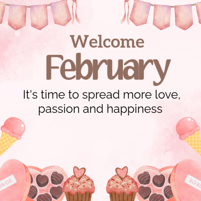 Welcome February Month Template | PosterMyWall