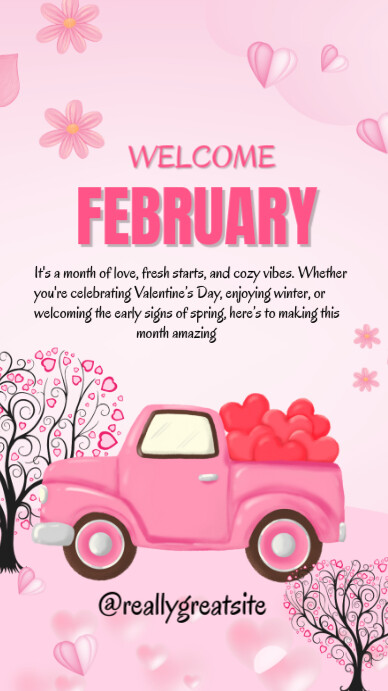 Welcome February template 2025 | PosterMyWall