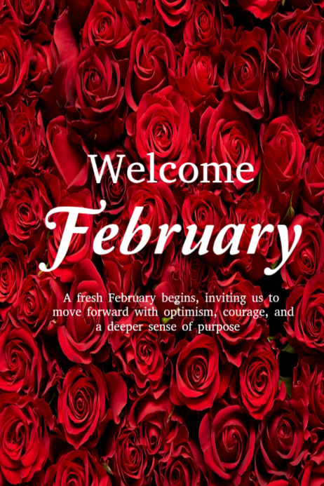 Welcome February template 2026 | PosterMyWall