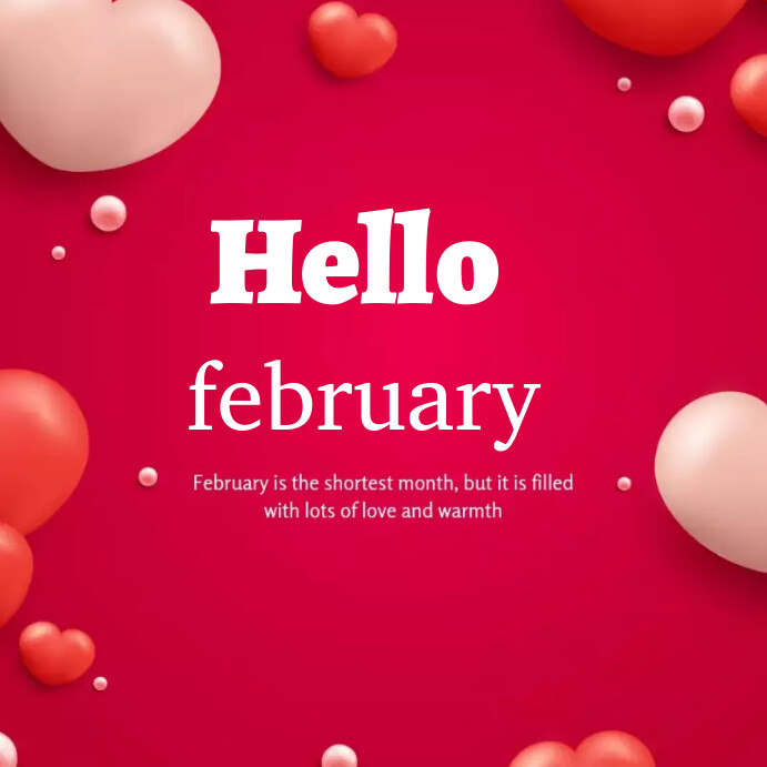 Welcome february template online getting car | PosterMyWall