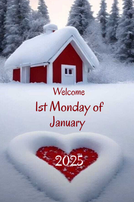 Welcome First Monday of January 2025 Template | PosterMyWall