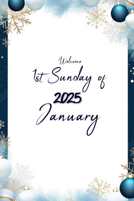 Welcome First Sunday Poster 2025 Template | PosterMyWall