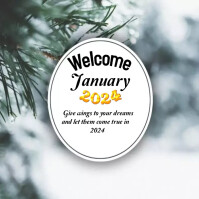 Welcome January 2024 Template | PosterMyWall