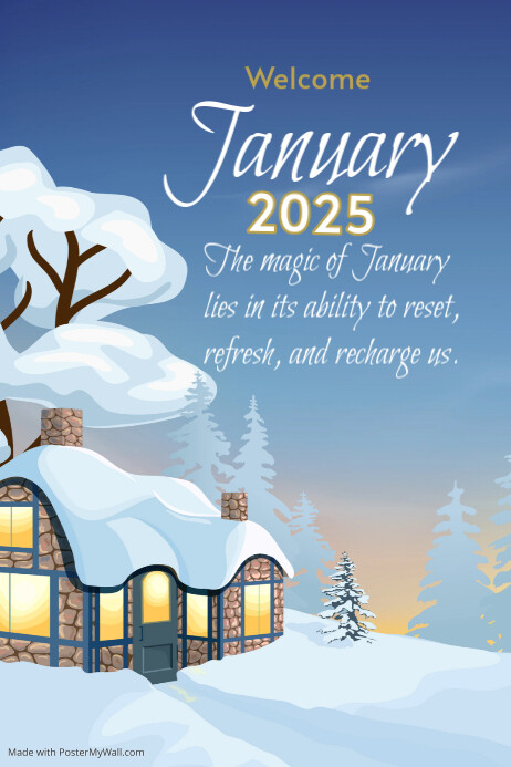 Plantilla de Welcome January 2025 | PosterMyWall