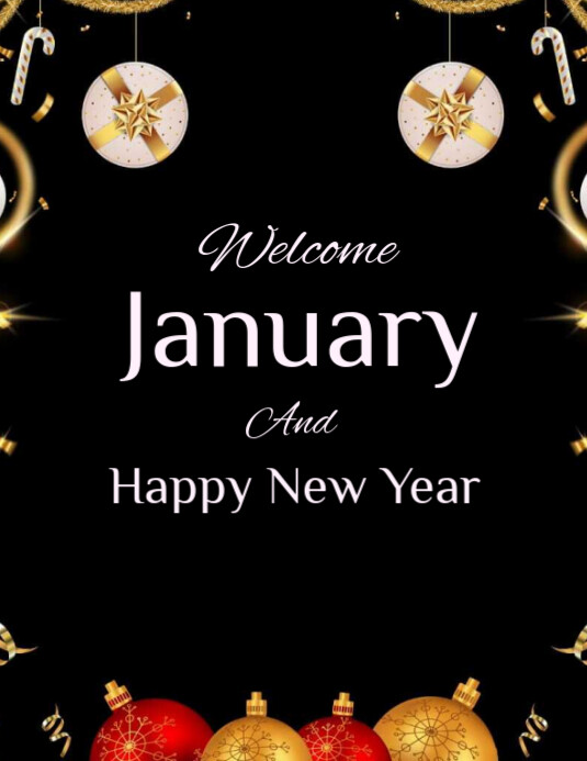 Copy of Welcome January and Happy New Year Flyer Template | PosterMyWall