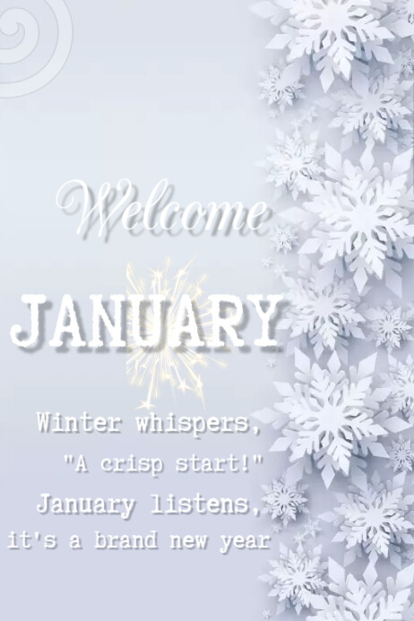 welcome January Template | PosterMyWall