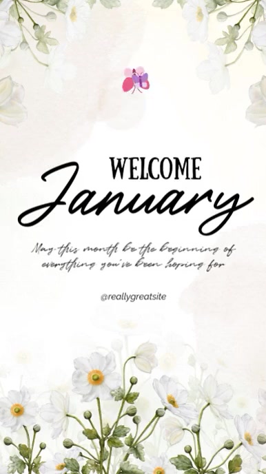 Plantilla de Welcome January | PosterMyWall