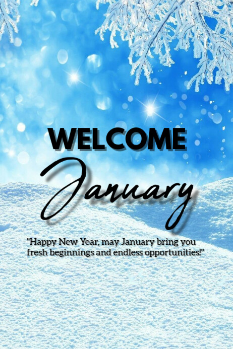 Welcome January Template | PosterMyWall