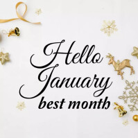 Welcome january template online greeting card | PosterMyWall