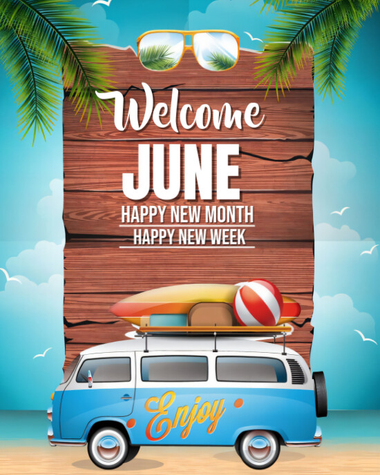 Plantilla de Welcome June | PosterMyWall
