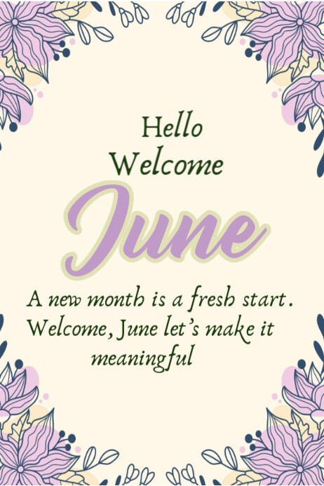 Copy of Welcome June Template 2025 | PosterMyWall