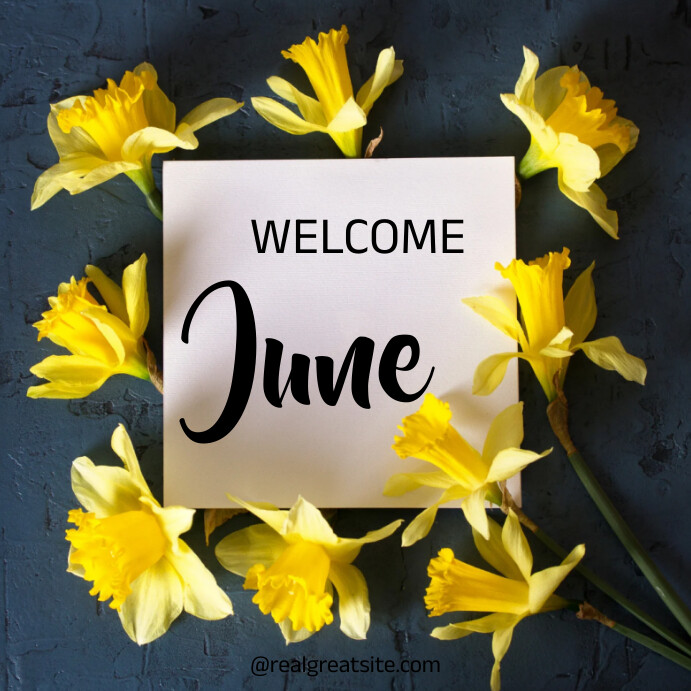 Welcome June Template Instagram Post 2024 | PosterMyWall