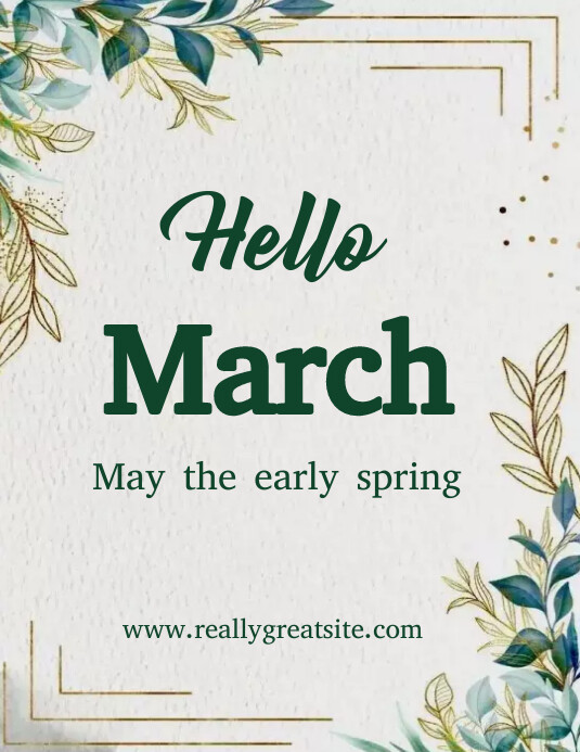 Copy of Hello March,flyer ,template | PosterMyWall