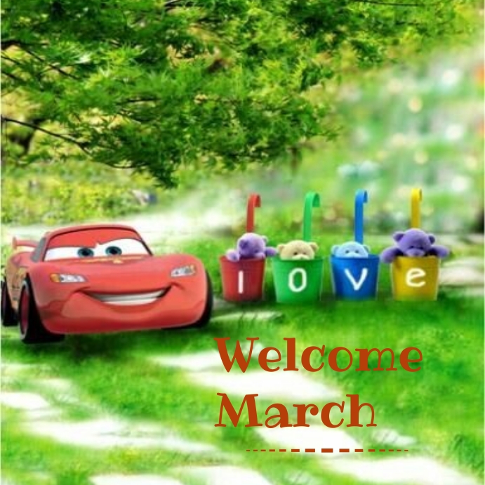Welcome march spring instagram post Template | PosterMyWall