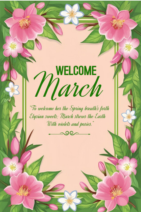 Welcome March Template 2025 | PosterMyWall