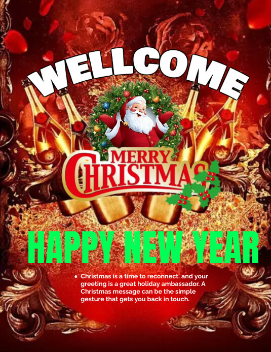 welcome marry christmas flyers Template | PosterMyWall