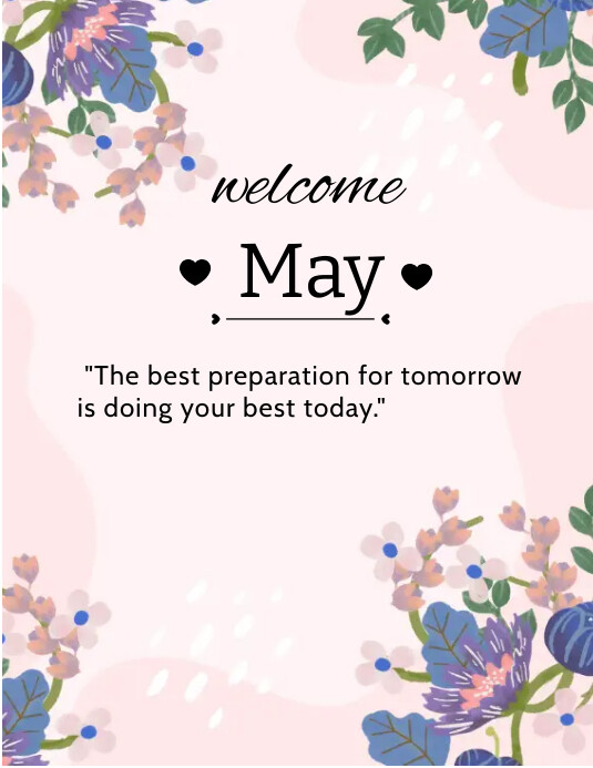 Welcome may Template | PosterMyWall