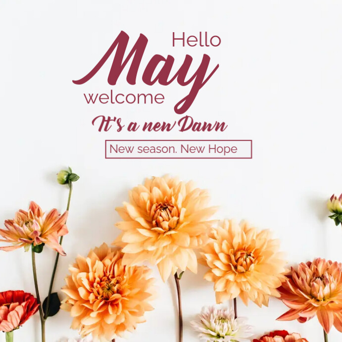 Plantilla de Welcome May/Hello May 1 | PosterMyWall