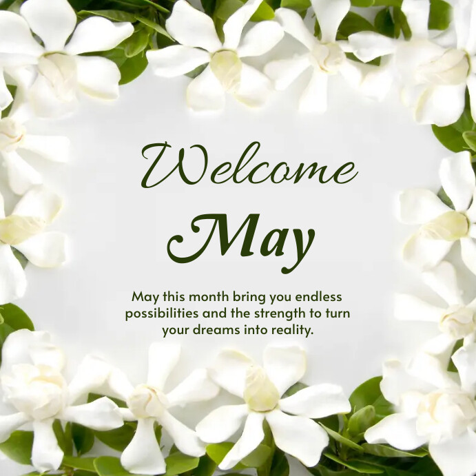 Welcome May template Instagram post | PosterMyWall