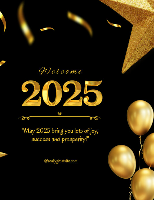 Welcome New Year 2025 Flyer Template | PosterMyWall