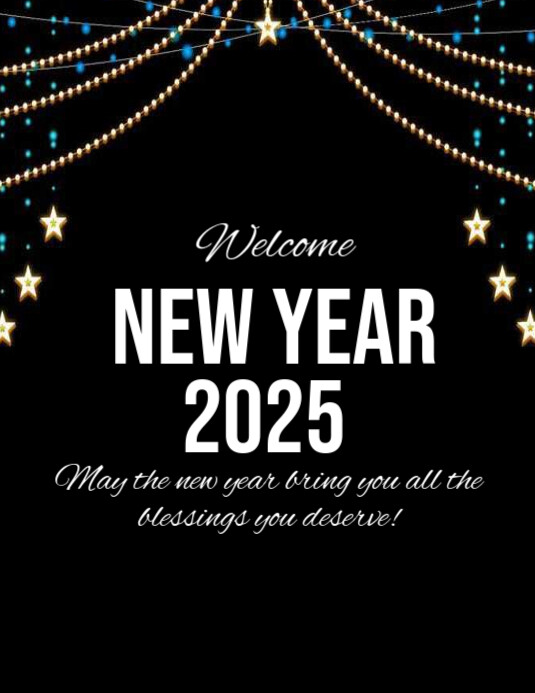 Welcome New Year 2025 Flyer Template | PosterMyWall