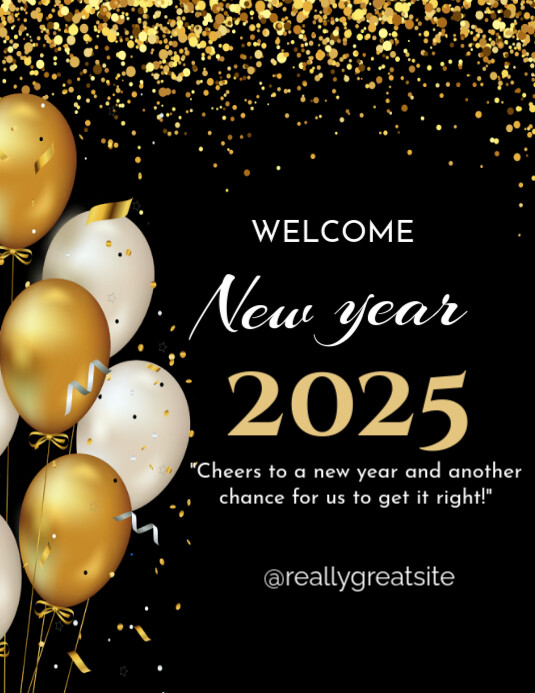 Welcome New Year 2025 Flyer Template | PosterMyWall