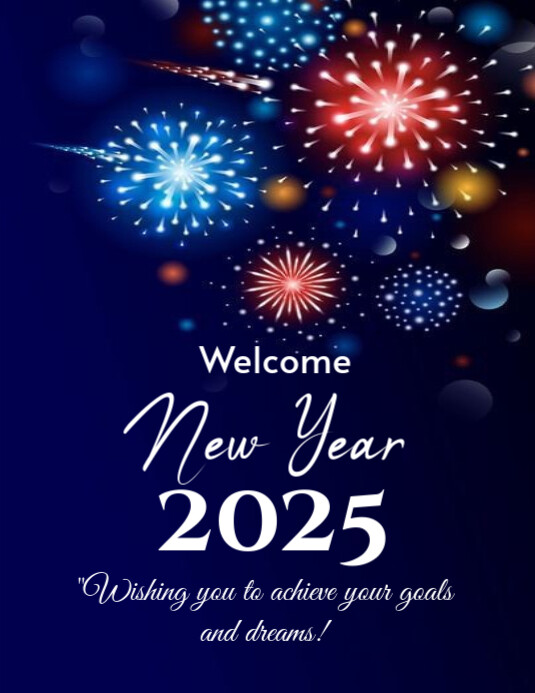 Welcome New Year 2025 Flyer Template | PosterMyWall