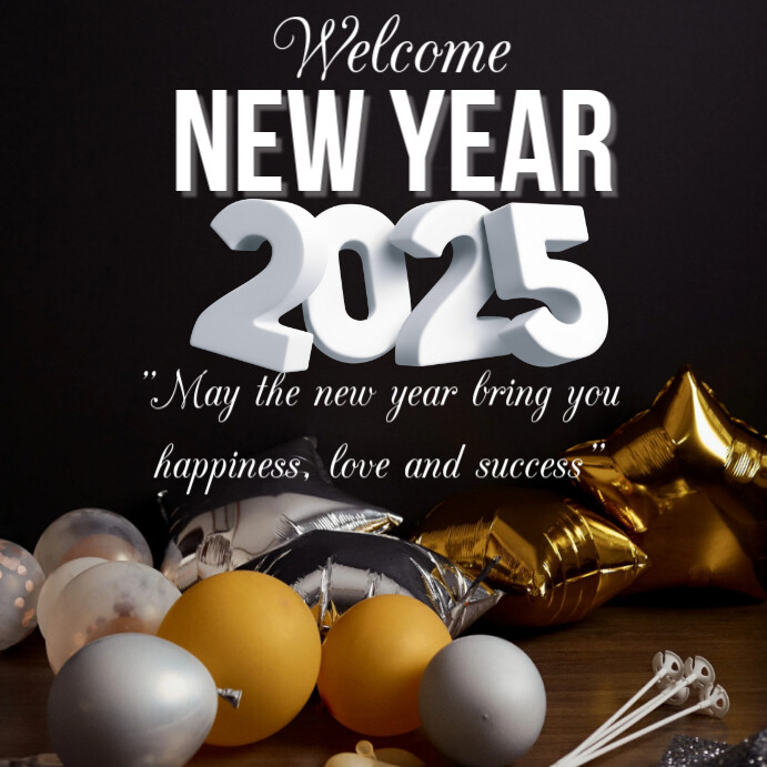 Welcome New Year 2025 Instagram Post Template | PosterMyWall