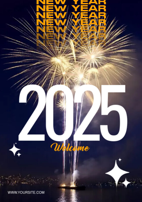 welcome new year firework Template | PosterMyWall