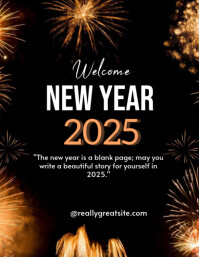 Welcome New Year 2025 Flyer Template | PosterMyWall