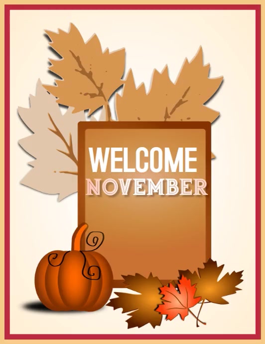 welcome november Template | PosterMyWall